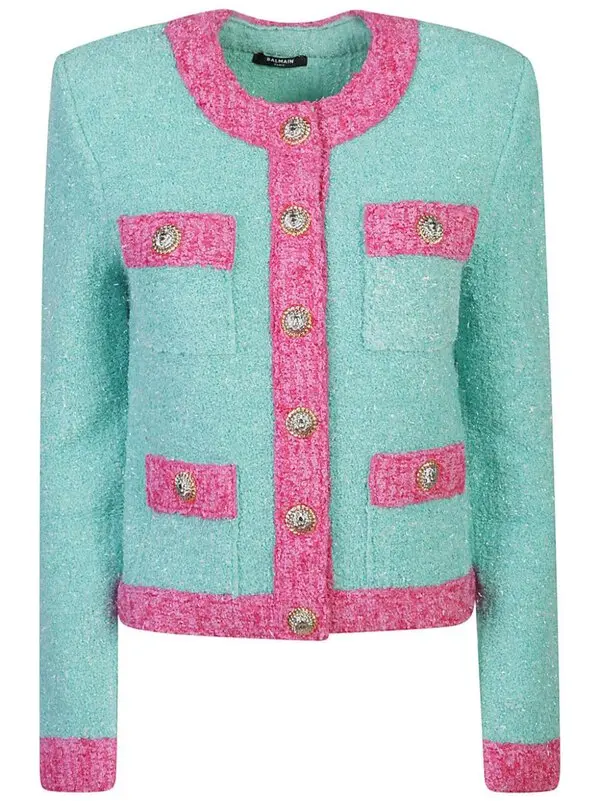 Balmain Cropped Tweed Jacket