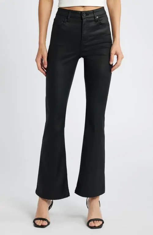 HIDDEN JEANS Coated High-waist Flare Leg Jeans