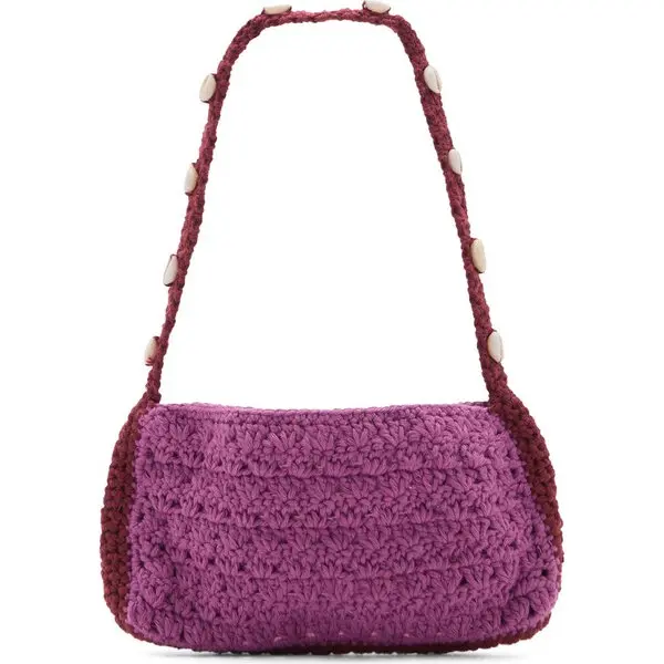Mango Two-tone Crochet Shoulder Bag