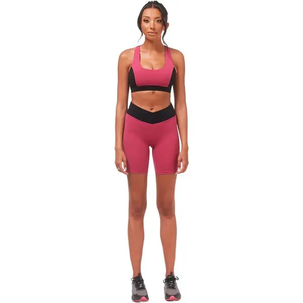 REBODY Vendetta Cloudlux Biker Shorts - Fuschia/black