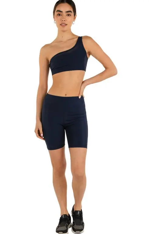 REBODY Incline Silkiflex High Waist Biker Short - Cool Navy