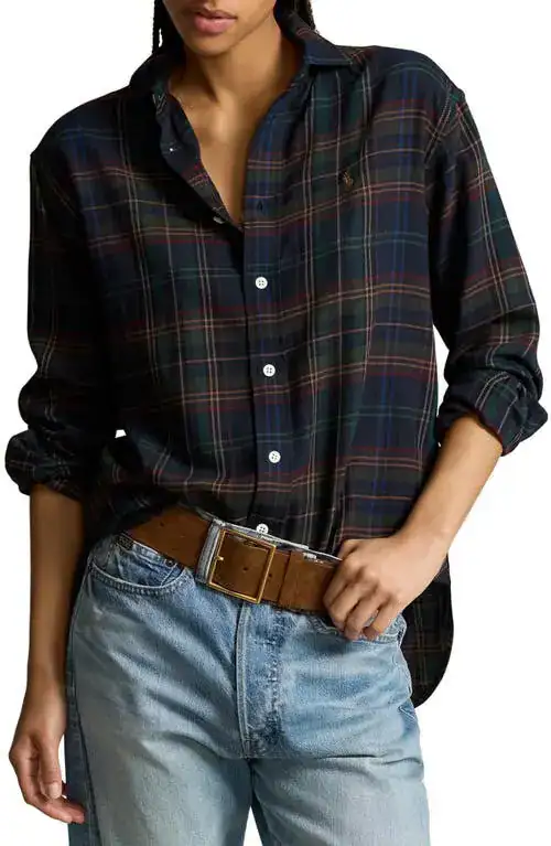 Polo Ralph Lauren Plaid Relaxed Fit Shirt In Navy Multi Plaid - 25% Off |  Editorialist