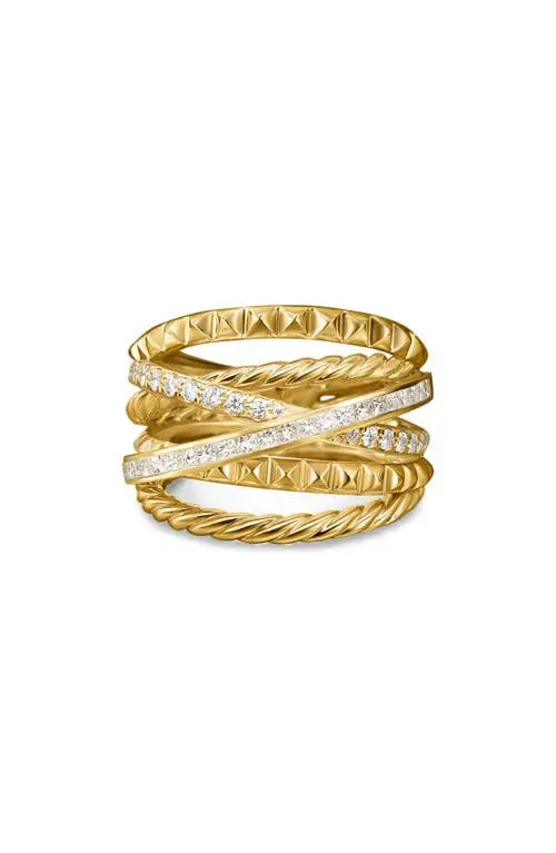 David Yurman Crossover Trio Six-row Diamond Ring