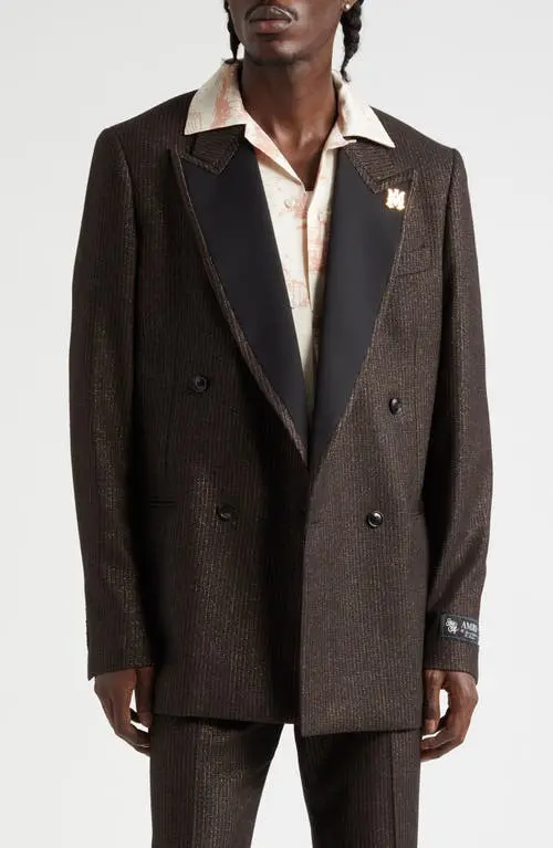 Amiri Lurex Stripe Double Breasted Blazer