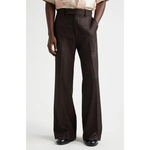 Amiri Lurex Stripe Flare Trousers