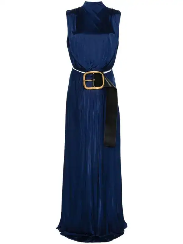 Loewe Belted Gown - Blue | Editorialist