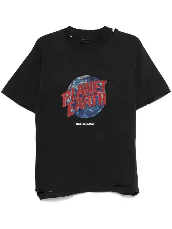 Buy Balenciaga Planet Earth T-shirt - Black At 18% Off | Editorialist