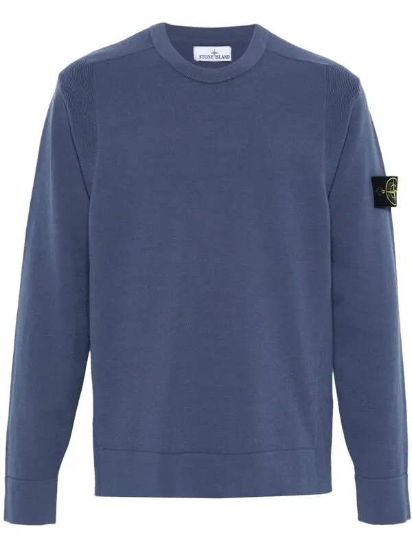 Stone Island Compass Badge Sweater - Blue