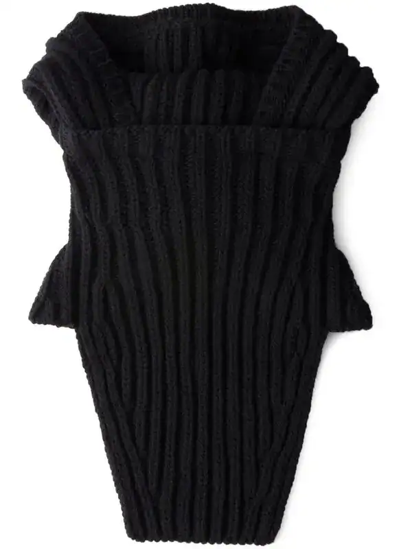 Prada Hooded Neck Warmer - Black | Editorialist