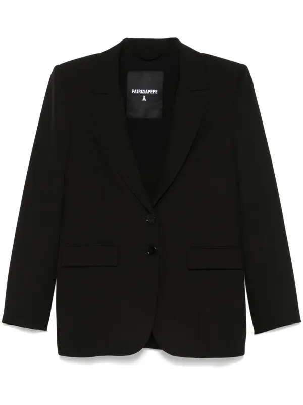 Patrizia Pepe Single-breasted Blazer - Black