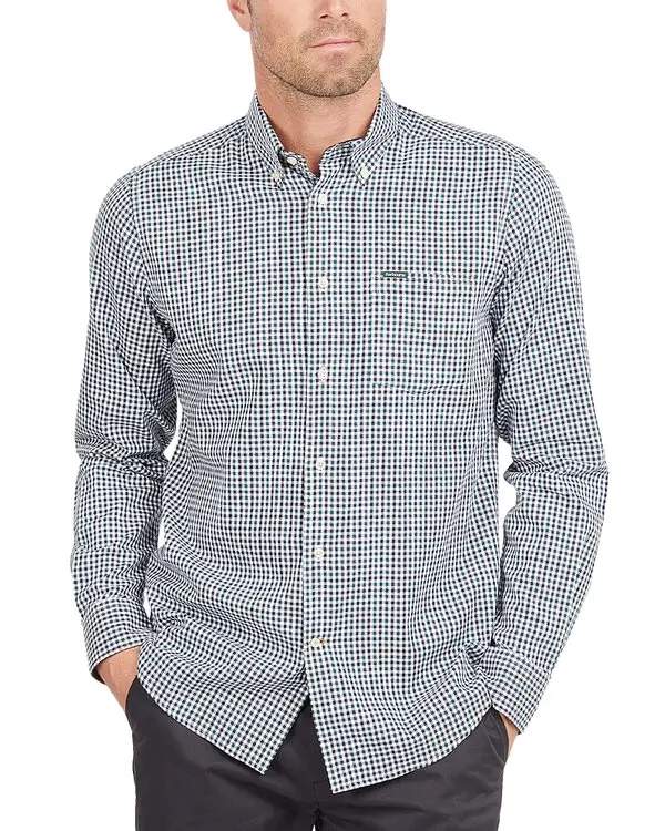 Barbour Padshaw Tailored Gingham Shirt - Green