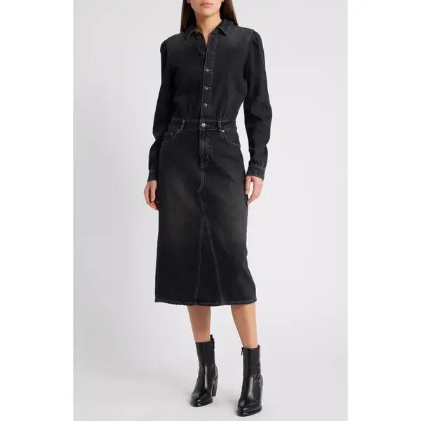 Rails Beverly Long Sleeve Denim Shirt Dress