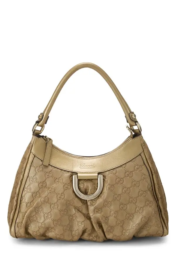 Gucci Guccissima D-ring Abbey Small Shoulder Bag - Gold