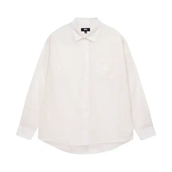 StüSsy Light Weight Classic Shirt 'Off Stripe - White | Editorialist