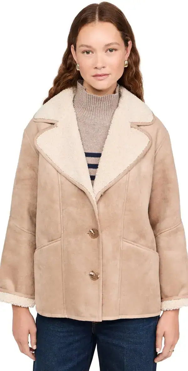 Velvet By Graham Spencer Molly Coat In Sand 80% Off Editorialist