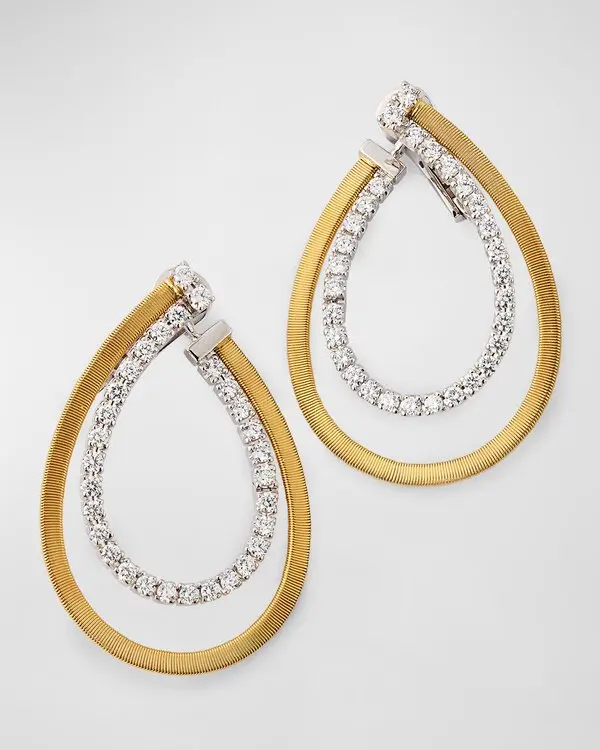 Marco Bicego 18k Yellow Gold Diamond Drop Earrings