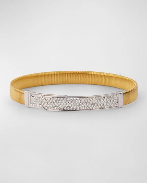 Marco Bicego 18k Yellow Gold And Pavé Diamond Bangle Bracelet
