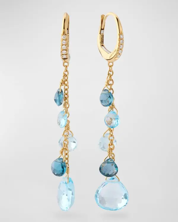 Marco Bicego 18k Yellow Gold And Diamond Drop Earrings