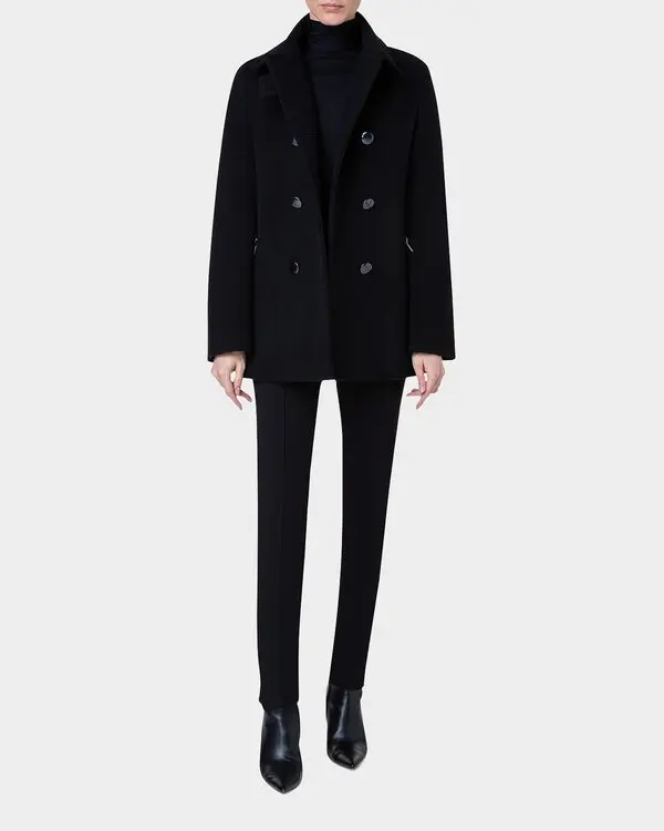 Akris Cashmere And Virgin Wool-blend Top Coat - Black