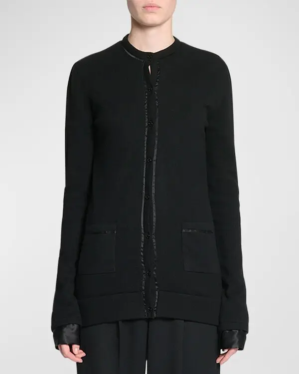 Saint Laurent Silk-trimmed Cardigan