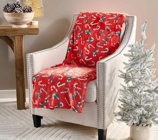 BERKSHIRE BLANKET As Is Berkshire Velvetsoft Whimsicalchristmas 60x80 Throw