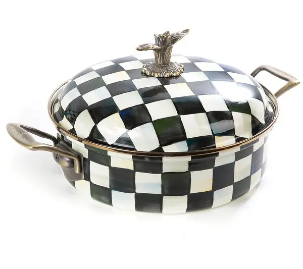 MACKENZIE-CHILDS Courtly Check 5 Quart Casserol - One-color