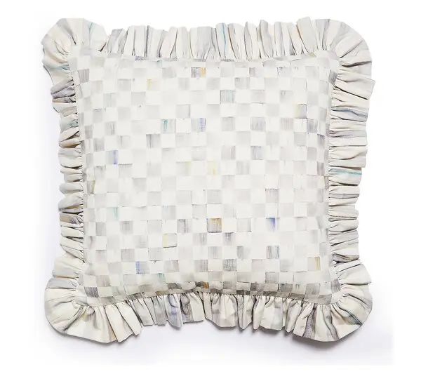 MACKENZIE-CHILDS Sterling Check Ruffle Throw Pi Low