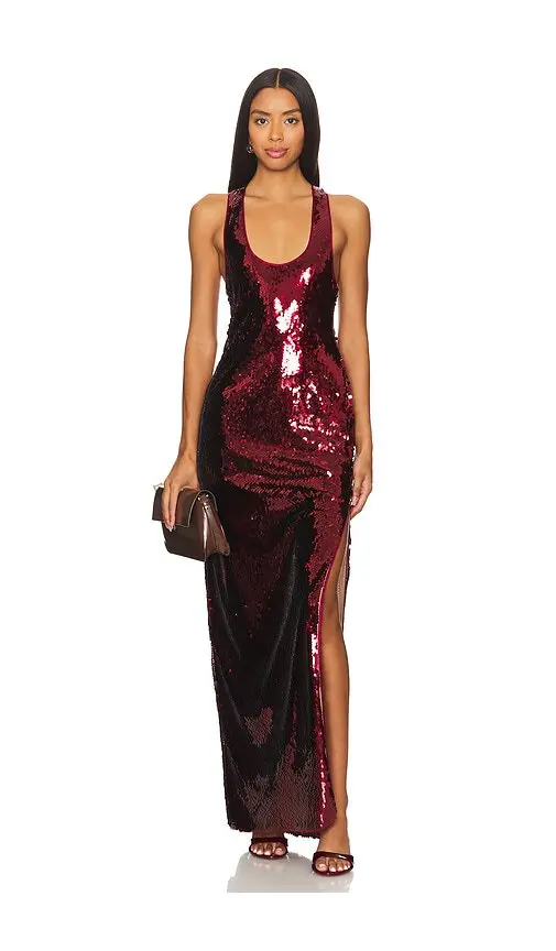 Retrofete Bella Sequin Dress - Port