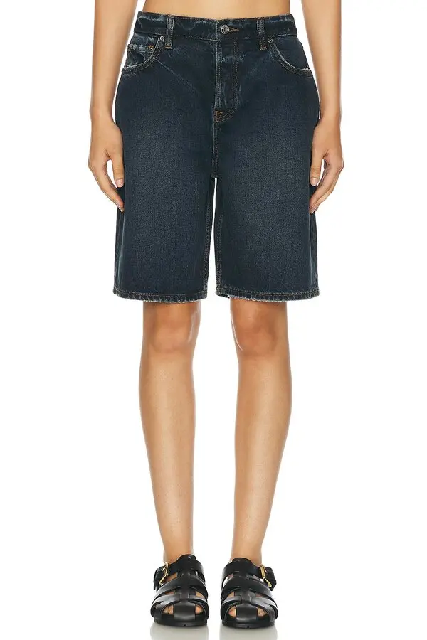 GRLFRND Rene Low Rise Baggy Denim Shorts