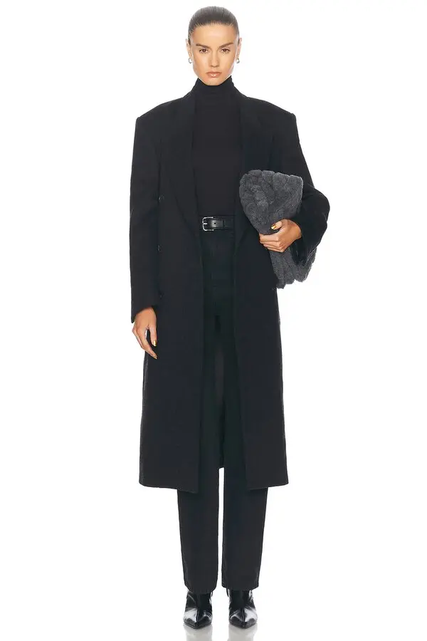 NILI LOTAN Edmont Double Breasted Long Coat