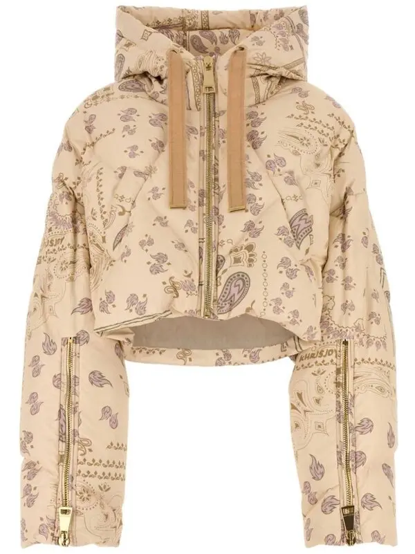 Khrisjoy Paisley Print Down Jacket - Neutrals