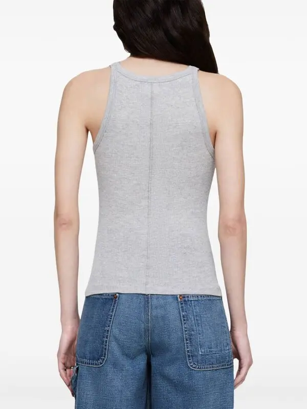 RE/DONE Ribbed Knit Tank Top - Grey