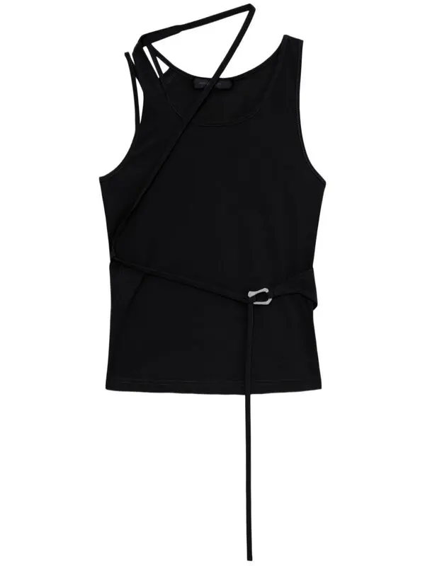 HELIOT EMIL Strap-detail Draped Top - Black
