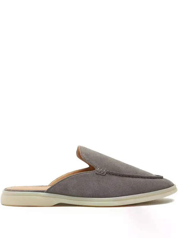 SCAROSSO Suede Slippers - Grey