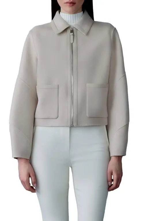 Mackage Solana Wool & Leather Jacket - Trench