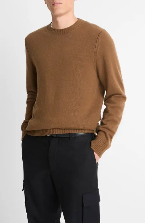 Vince Classic Wool & Cashmere Crewneck Sweater - Vicuna