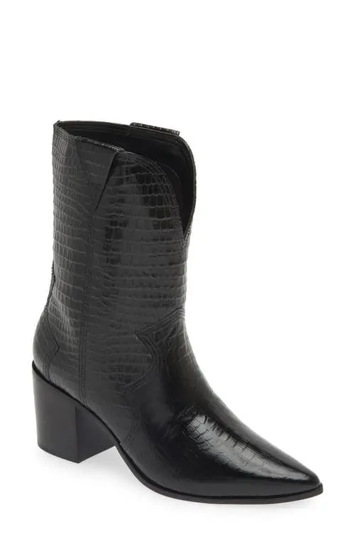 Kaanas Ver Croc-embossed Western Boots
