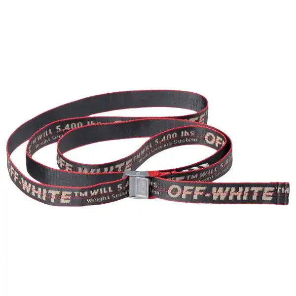 Off-White Mini Industrial Belt Anthracite/Red Editorialist