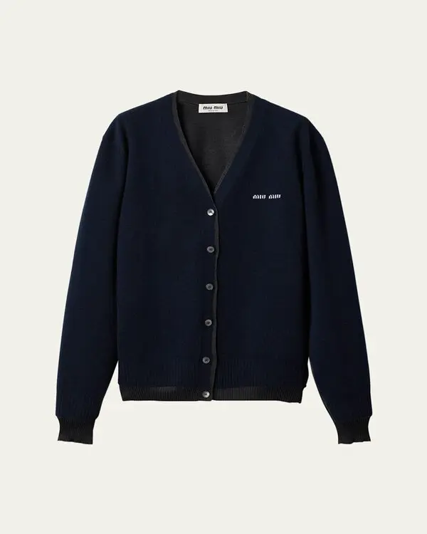 Miu Miu Layered Cashmere Cardigan