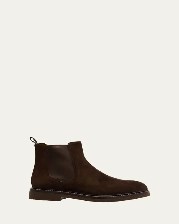 Brunello Cucinelli Suede Flex-sole Chelsea Boots - Midbrown
