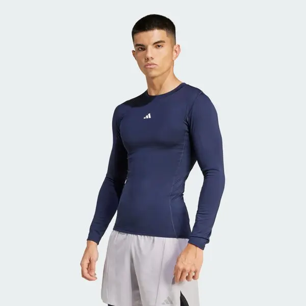 Adidas Techfit Compression Long Sleeve Training Tee - Legend Ink