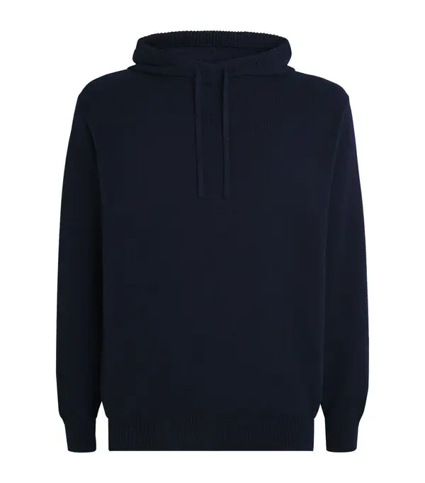 Harrods Cashmere Hoodie - Navy