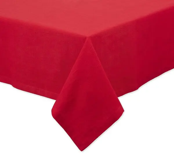 DESIGN IMPORTS Holly Berry Slub Tablecloth 5 2 X 52