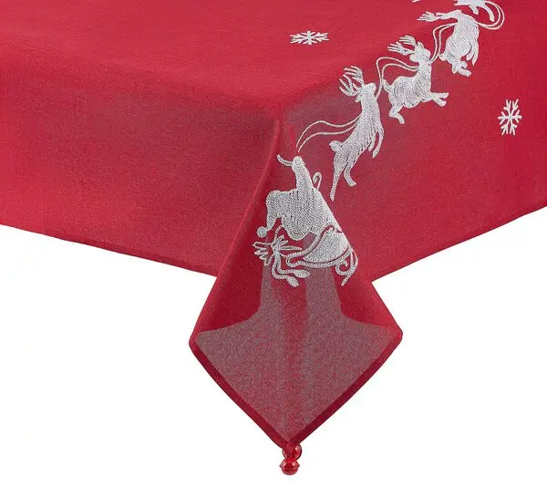 DESIGN IMPORTS Santa's Sleigh Table Throw 50x50