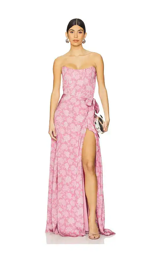 strapless open back dress Short Pink A-Line Homecoming Dress with Ribbon Waist Pink / 6