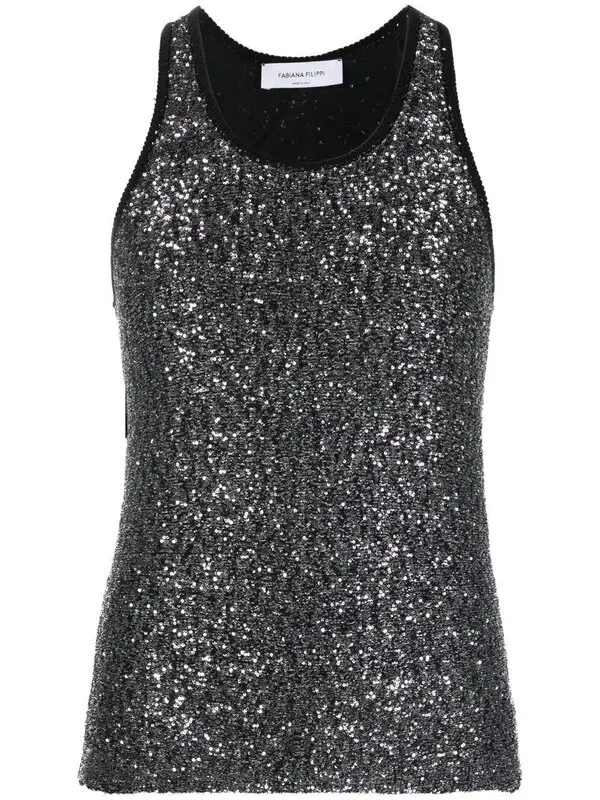 Fabiana Filippi Sequin Tank Top