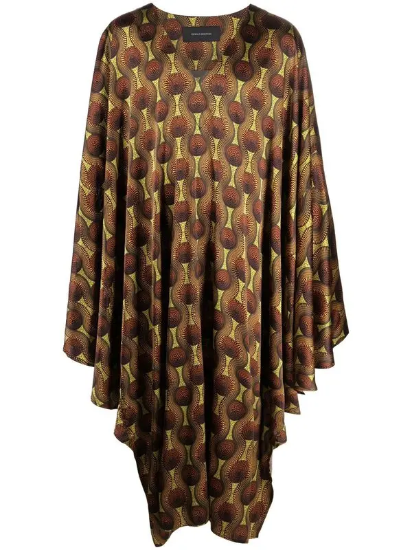 Ozwald Boateng Printed Silk Kaftan - Yellow