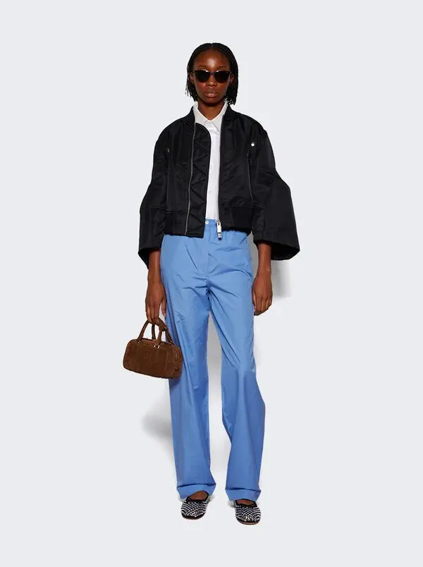 Miu Miu Poplin Pajama Pants - Sky Blue