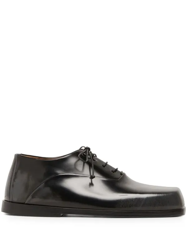 Marsèll Panelled Patent-leather Oxford Shoes - Black
