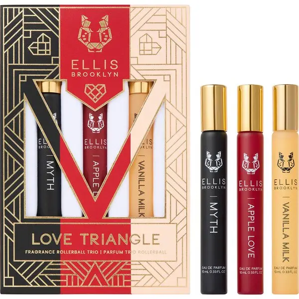 ELLIS BROOKLYN Love Triangle Fragrance Rollerball Trio Set $99 Value
